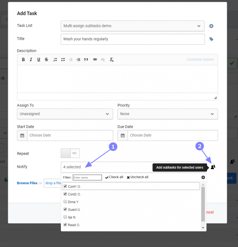 ️ Assigning tasks to multiple people, the easy way « Freedcamp Blog