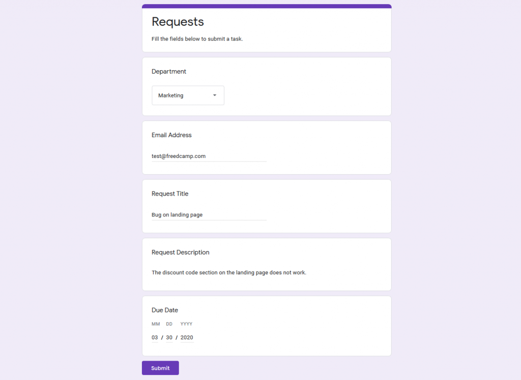form-response - Freedcamp Blog Freedcamp Blog