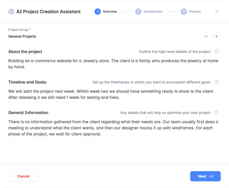 Introducing Freedcamp's AI Project Creation Assistant: Your New Project ...